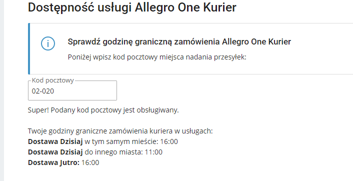 W jakich godzinach przyjezdza kurier allegro one? - Społeczność Allegro - 422045