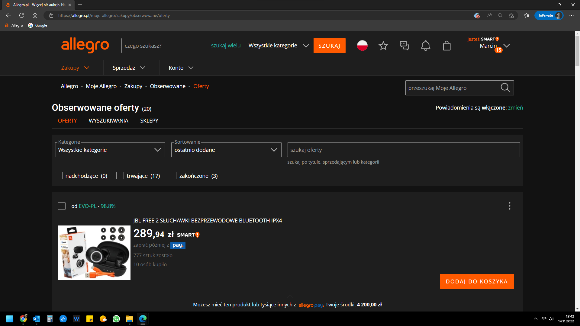 Rozwiązano: Cześć. Jak można wyłączyć ciemny motyw (tło) zakładki obserwowane na Allegro PC ...