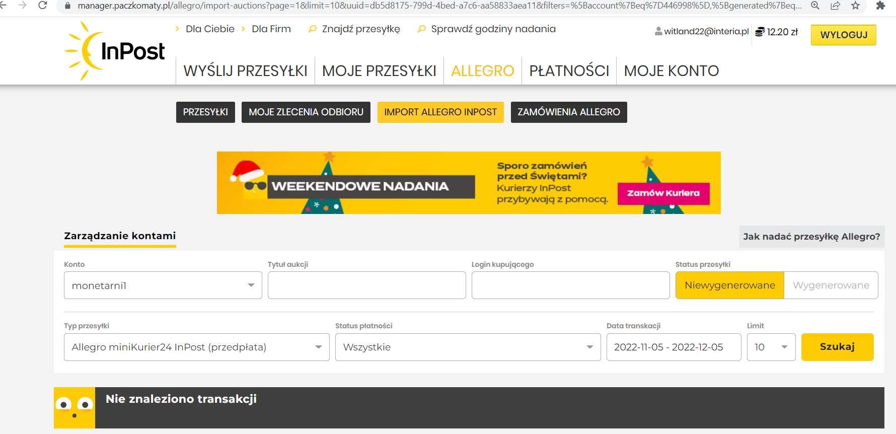 Nie mogę nadać Allegro miniKurier24 InPost - Społeczność Allegro - 480842