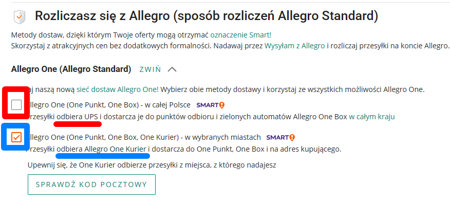 Rozwiązano: Allegro one box-kurier odbiera paczki na drugi dzień , a ...