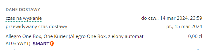 Rozwiązano: Gdzie jest kurier Allegro One? - Społeczność Allegro - 751381
