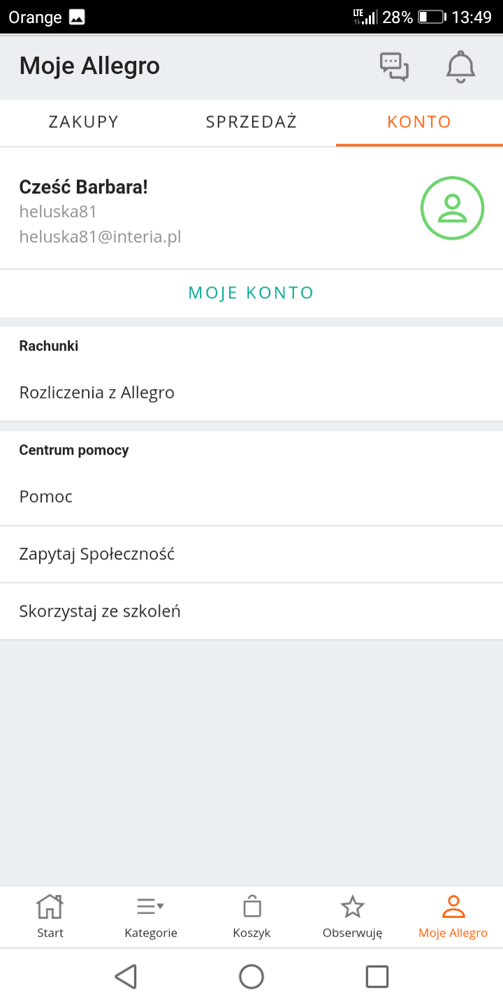 Rozwiązano: Jak wylogować się z allegro? - Społeczność Allegro - 108790