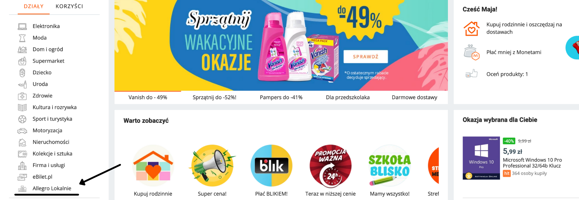 Wystawianie i sprzedaż na Allegro Lokalnie